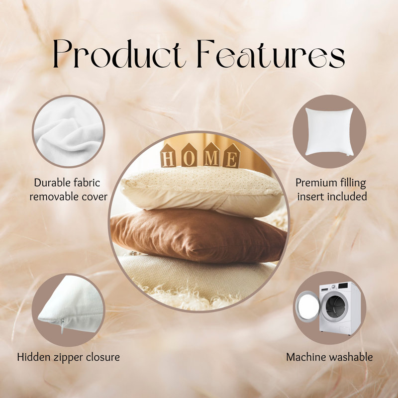 Cloudote™ Abstract Taupe Throw Pillow 18" | Wayfair